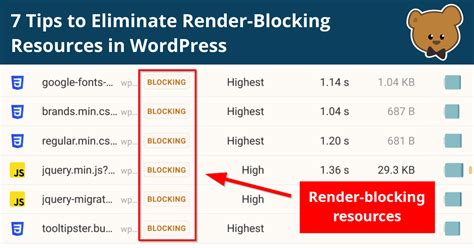 7 Tips To Eliminate Render Blocking Resources In Wordpress Debugbear