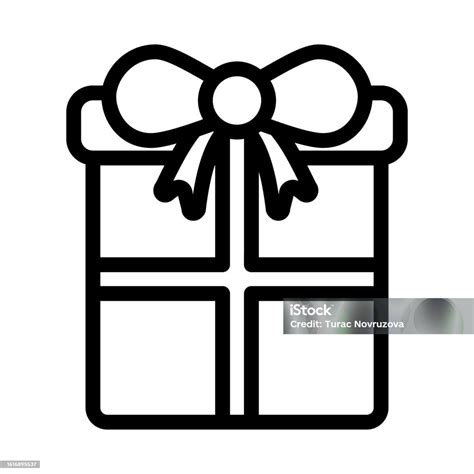 활 라인 아이콘이 있는 선물 흰색 바탕에 크리스마스 선물 상자 개요 스타일 픽토그램 새해 연휴 Tbox 모바일 개념 웹 디자인 벡터 그래픽 그레이 스케일에 대한 스톡