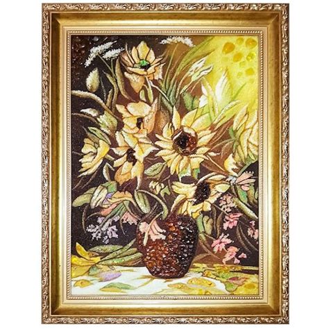 Картина з бурштину Квіти польові 20x30 купити в інтернет магазині Exklusi