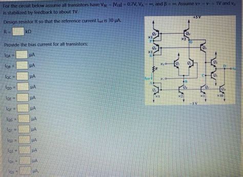 Solved For The Circuit Below Assume All Transistors Have