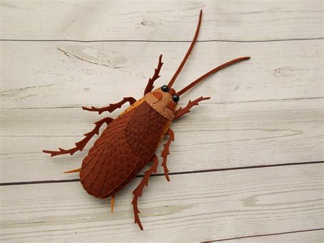 Cockroach Realistic Figure Felted American Cockroach Insect Figure Felt