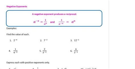 Negative Exponents Lesson Video By Mathematics Made Easy Tpt Negative Exponents Lesson Video By Mathematics Made Easy Tpt