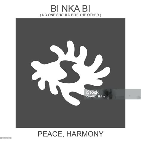 아프리카 아딘크라 기호 비 Nka 비와 아이콘 평화와 화합의 상징 아딘크라에 대한 스톡 벡터 아트 및 기타 이미지 아딘크라
