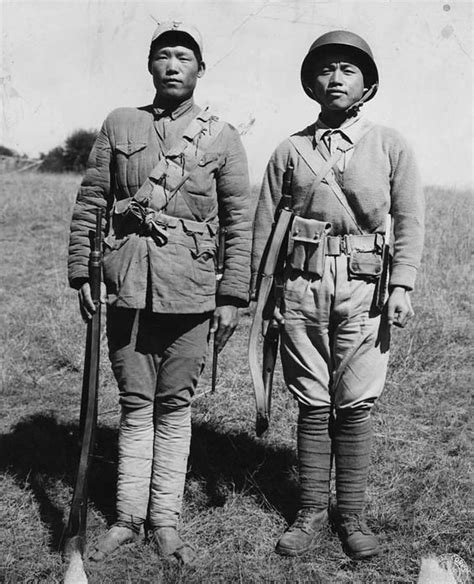 On Left Soldier From The Chinese Expeditionary Force Cef Clearing