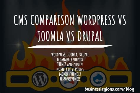 Cms Comparison Wordpress Vs Joomla Vs Drupal