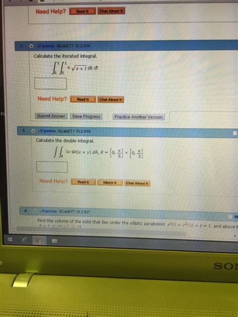 Solved Calculate The Iterated Integral Integrate 1 0
