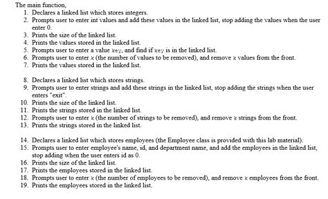 Solved Program Only Needs Linkedlistcpp The Class File