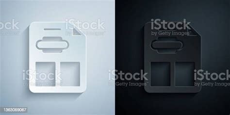 회색과 검은색 배경에 격리된 레스토랑 카페 메뉴 아이콘을 종이 잘라냅니다 종이 아트 스타일 벡터 3차원 형태에 대한 스톡 벡터 아트 및 기타 이미지 Istock