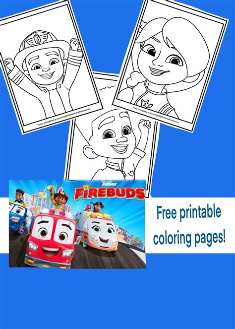 Firebuds Coloring Pages Free Printable Activity Sheets