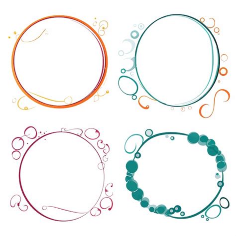 Free Vector Colorful Squiqqle Line Frame White Background Premium AI Generated Vector