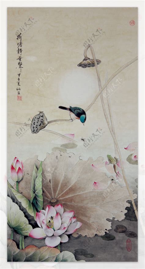 国画莲花图片素材 编号10796630 图行天下