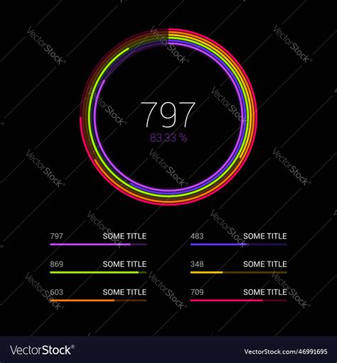Infographic Design Template Pie Chart Concept Vector Image