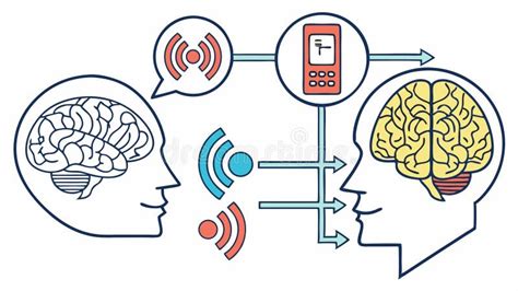 Brain And Communication Network Neural Connections And Digital Communication Vector Design