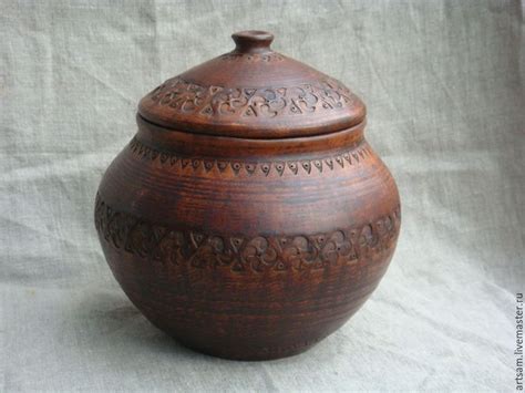 Горшок керамический для запекания. Большой. Посуда ручной работы в ...