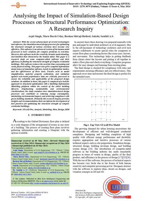 Research Civilengineering Simulation Vitvellore Ijitee Arpit Singh