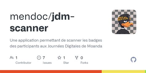 Github Mendocjdm Scanner Une Application Permettant De Scanner Les Badges Des Participants
