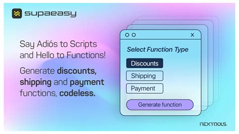 Supaeasy Functions Generator Supaeasy Generate Functions Adios Scripts Hello Functions
