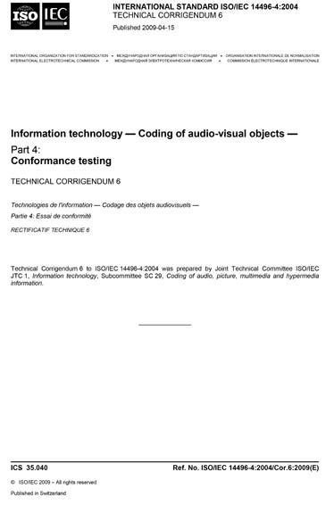 ISO IEC Cor Information Technology Coding Of Audio