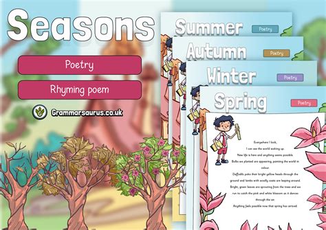Year 2 Model Text Poetry Seasons Grammarsaurus