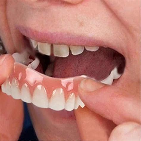Extra Thin Fake Bright White Tooth Veneers Silicone Soft Safe Adhesive