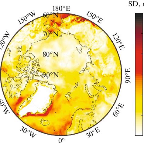 Annual Standard Deviation Of Wind Speed Ms At An Altitude Of 100 M