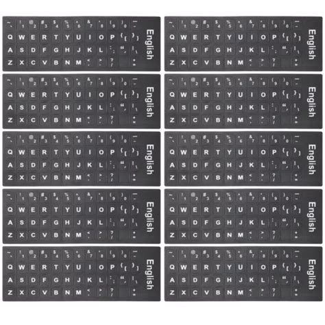 10 Sheets Lettre Autocollants Détiquettes Clavier Stickers Anglais Eur 1018 Picclick Fr