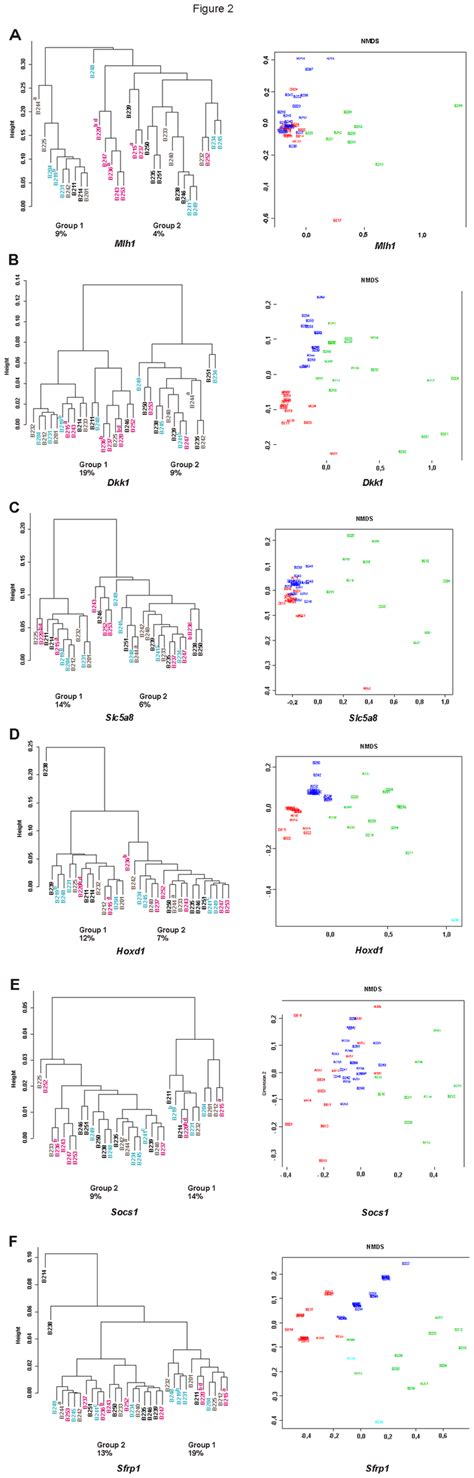 Methylation Clusters And The Nmds Analysis Of The Methylation
