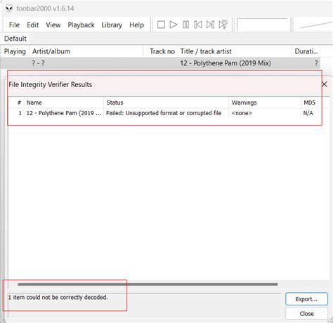 Music Files Corrupt Or Unsupported Format Support Mp3tag Community