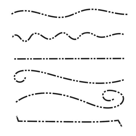 Premium Vector Doodle Line Dot Dash Border Vector Set
