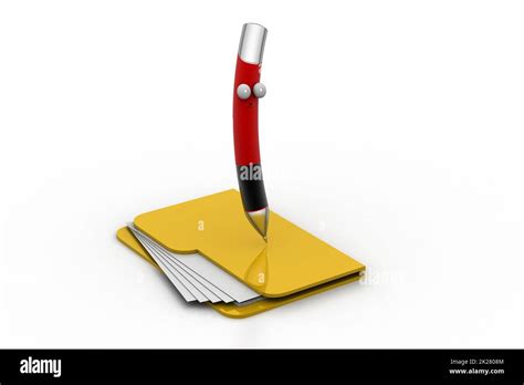 File Folder With Pen Stock Photo Alamy