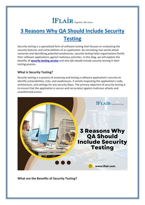 Ppt 3 Reasons Why Qa Should Include Security Testing Powerpoint