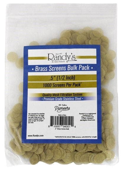 Randys Brass Screens Bulk 1000pk 5″ 4 Aces Wholesale