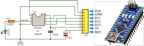 Attiny85 Programming Adapter For Arduino Codrey Electronics