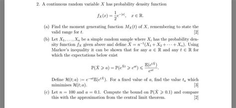 Solved A Continuous Random Variable X Has Probability Chegg