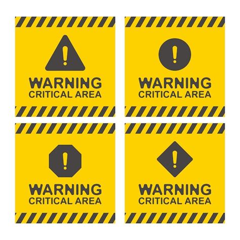 Premium Vector Flat Symbol For Warning Hazard Sign