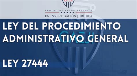 Ley Del Procedimiento Administrativo General Ley 27444 CorporaciÓn