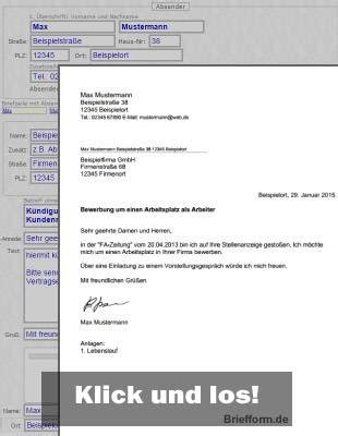 Kostenlose Musterbriefe Vorlagen Und Beispiele Briefe Online Schreiben