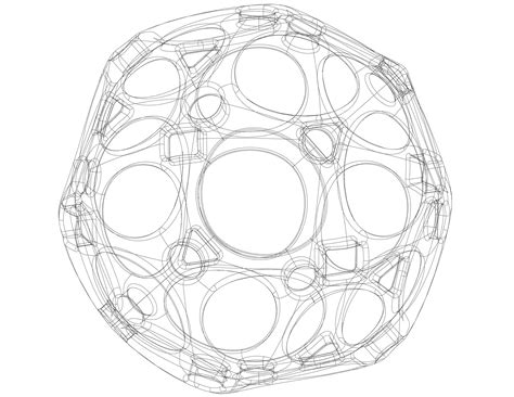 Wireframe Shape Geometric Holes Pattern Ball 3d Print Model By Mranycad