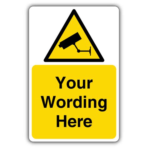 Custom Cctv Triangle Sign Custom Cctv And Surveillance Your Security Sign