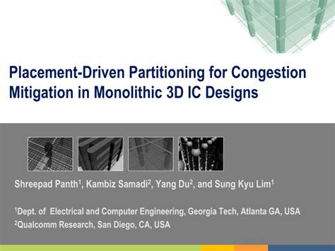 Ppt Placement Driven Partitioning For Congestion Mitigation In