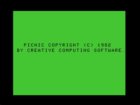 Screenshot Of Picnic Trs 80 Coco 1982 Mobygames