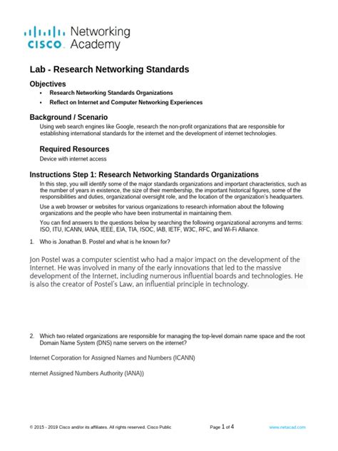 344 Lab Research Networking Standards Pdf Computer Networking Computing