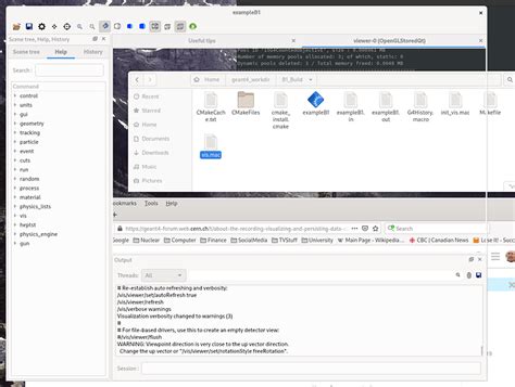 Empty See Through Graphics Window In Qt Session For B1 Example Recording Visualizing And