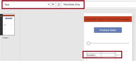 Using Slider Control In Microsoft Powerapps