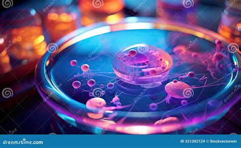 Light Laboratory Room With Beakers With Colourful Fluids Created Using Generative Ai Technology