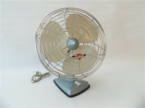 Vintage Working Electric Fan Metal 70s Design Retro Netherlands 18