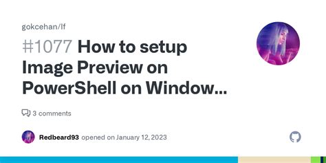 How To Setup Image Preview On Powershell On Windows Terminal · Issue