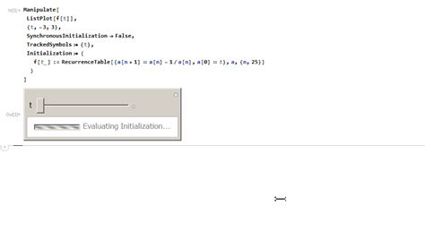 Manipulate Manipulation Of Initial Value Of Recurrence Table