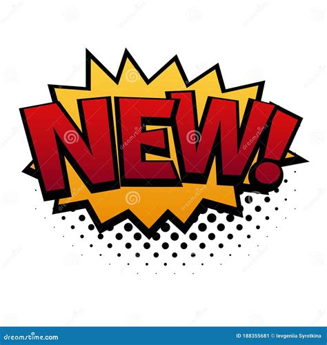 Comic Lettering New Comic Speech Bubble With Emotional Text New Stock Illustration