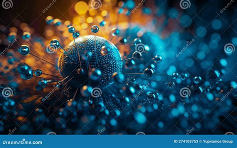 Abstract Molecular Patterns Glow In Futuristic Microbiology Design